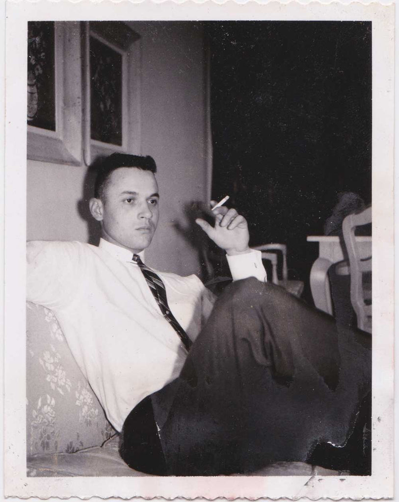 Handsome Guy On Sofa 2 Vintage Polaroid Homobilia