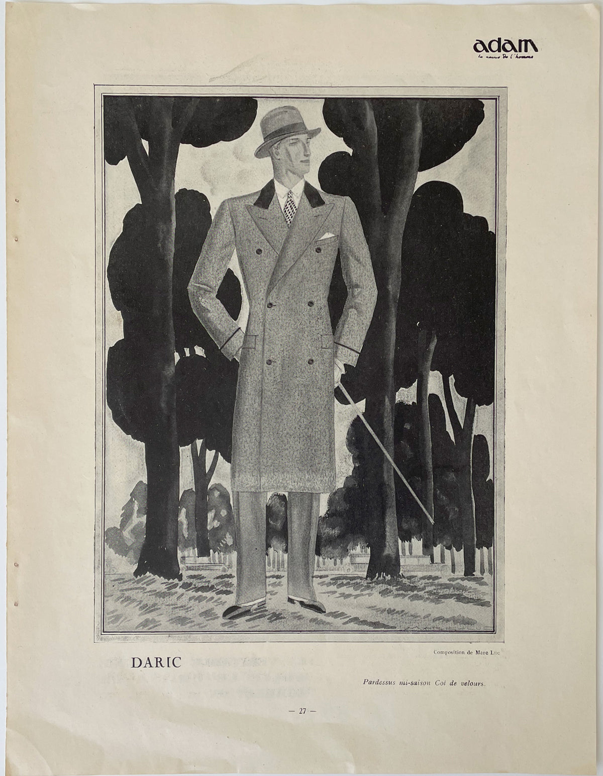 Daric: Men's Fashion Ad, 1928 – Homobilia