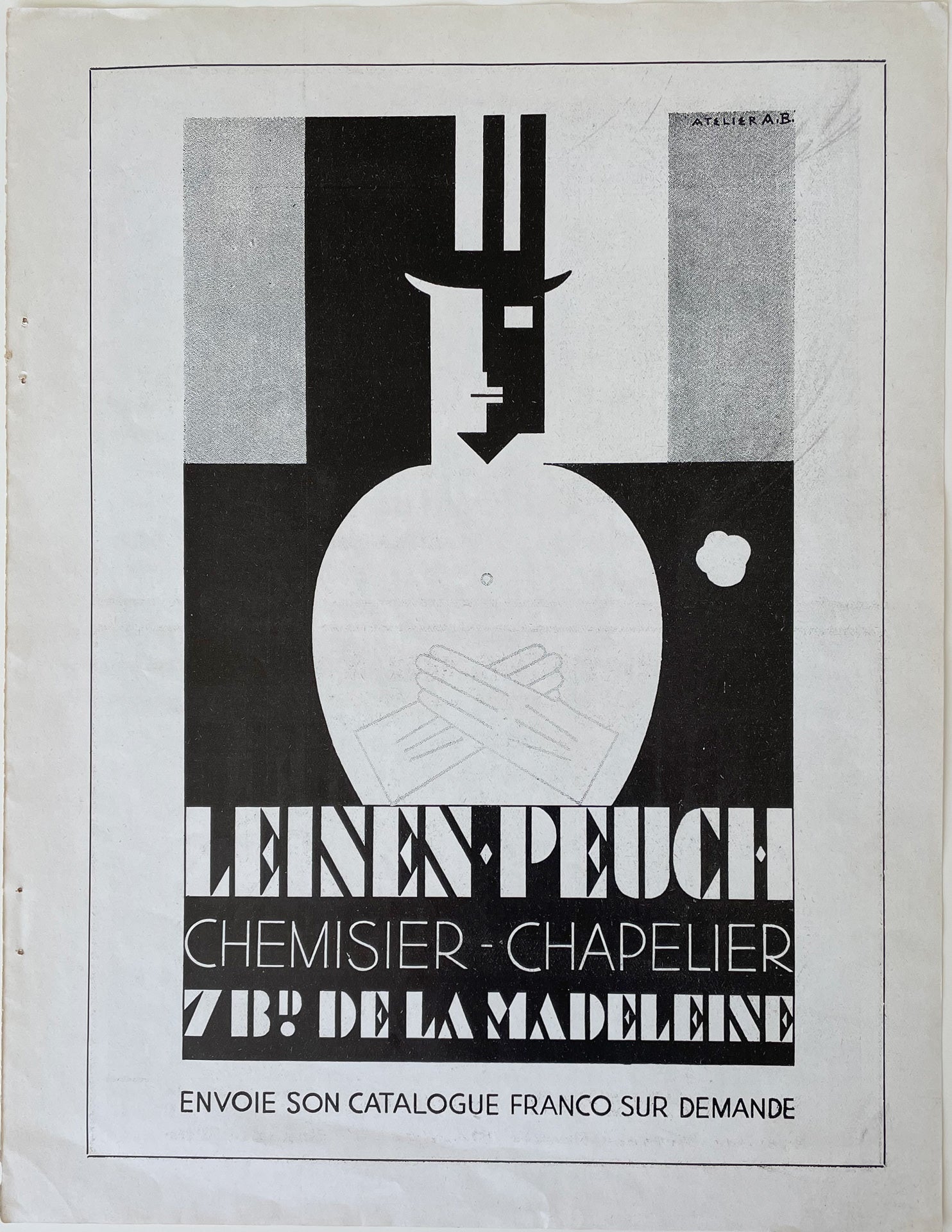 Leinen-Peuch: Men's Fashion Ad, 1928 – Homobilia