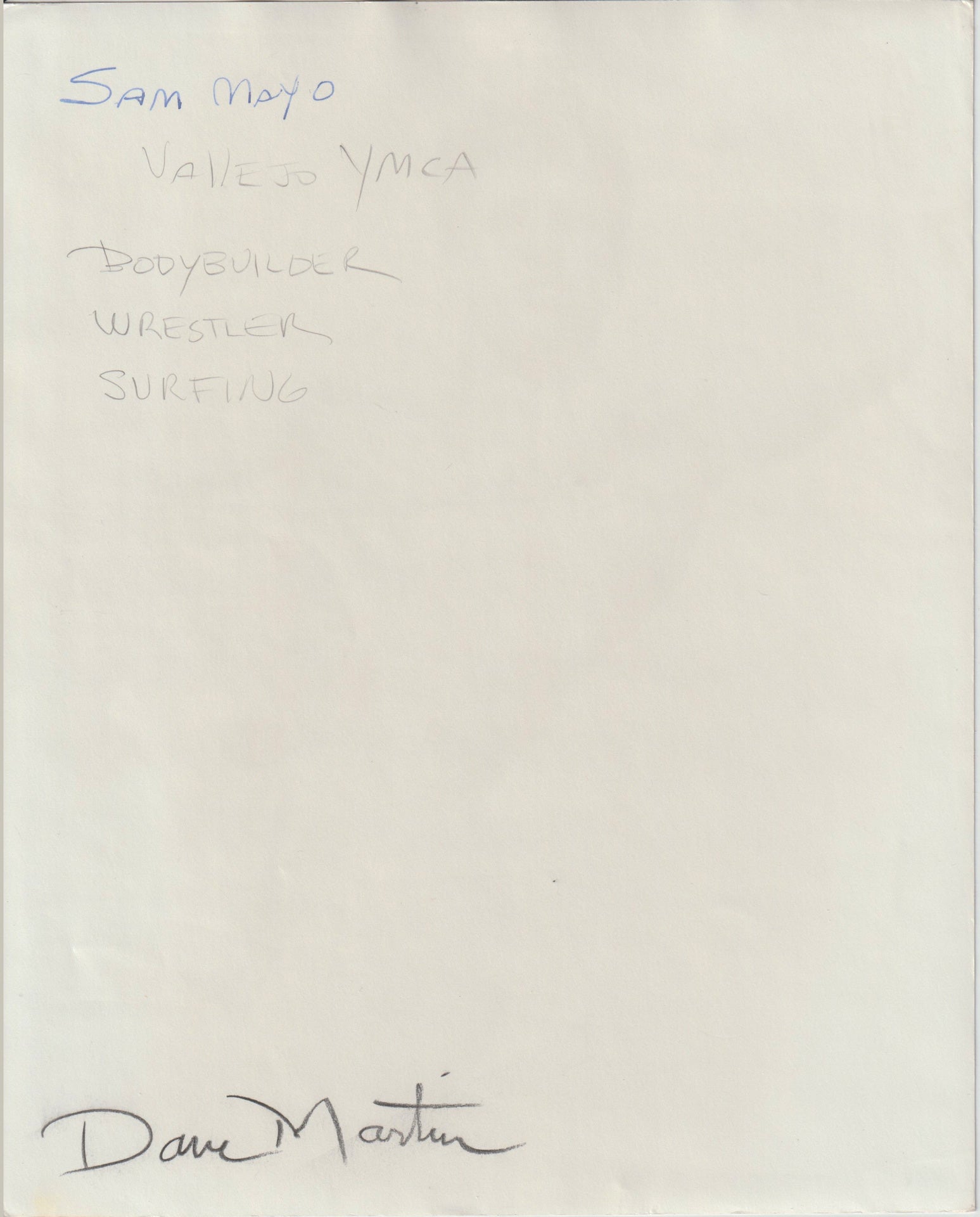 Sam Mayo, by Dave Martin – Homobilia