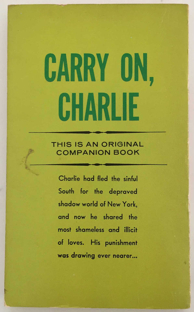 Carry On, Charlie: Vintage Gay Pulp Novel – Homobilia