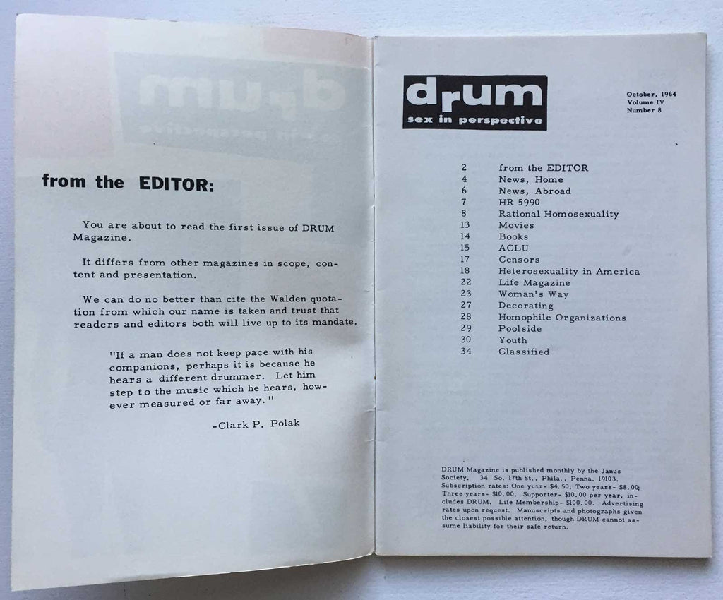 Drum Magazine First Issue – Homobilia