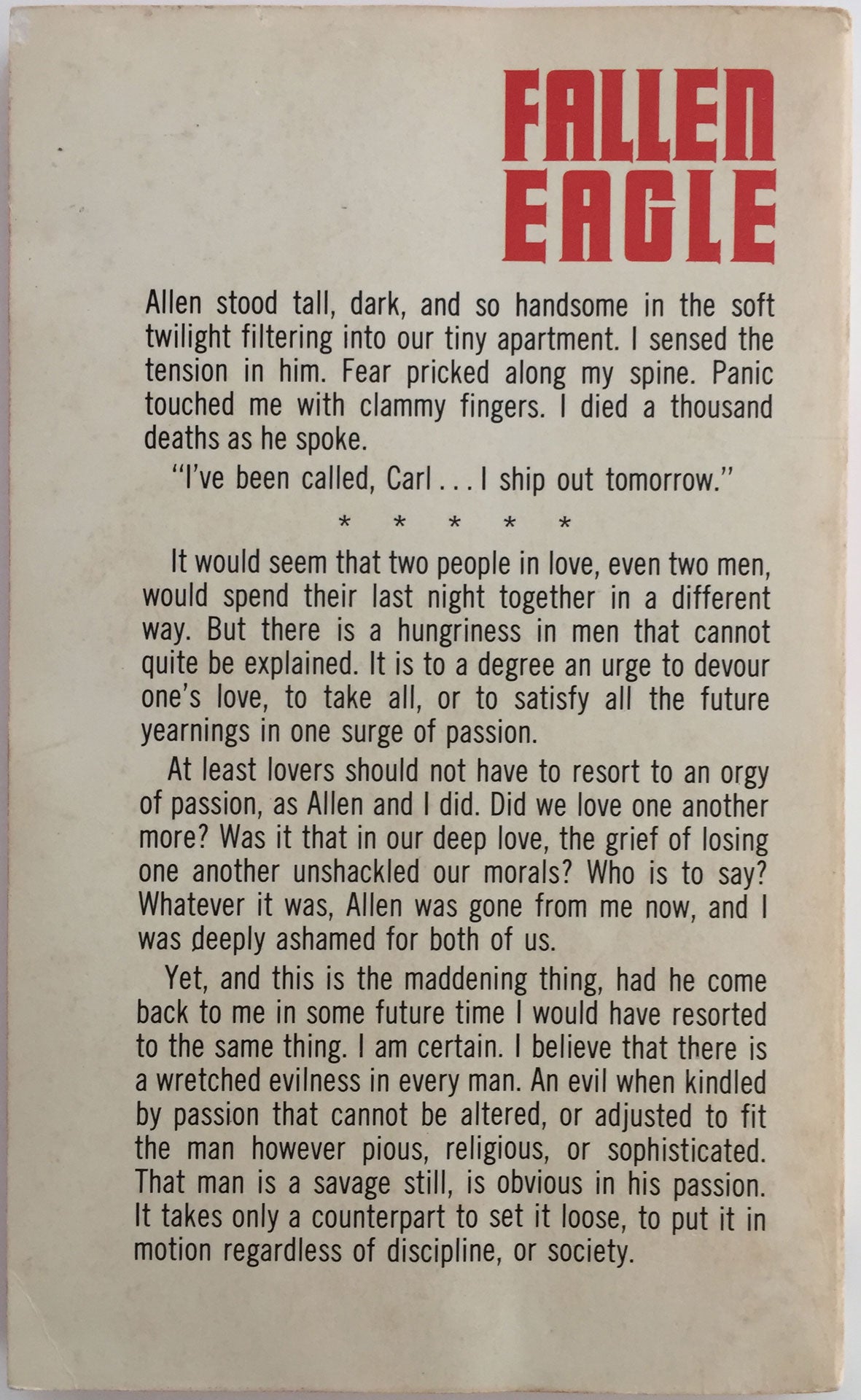 Fallen Eagle: Vintage Gay Pulp Novel – Homobilia