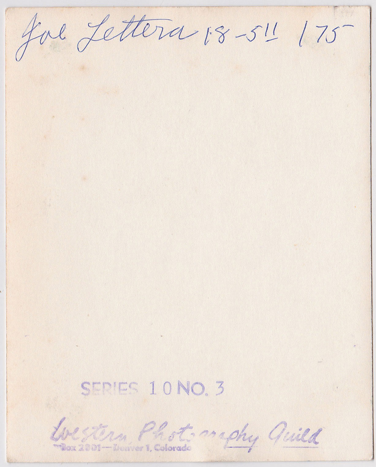 Western Photo Guild Joe Lettera – Homobilia