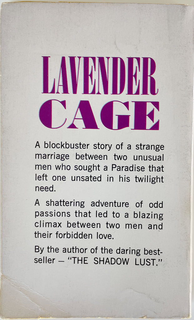 Lavender Cage Vintage Gay Pulp Novel – Homobilia