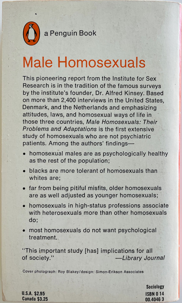 Male Homosexuals, Their Problems and Adaptations – Homobilia